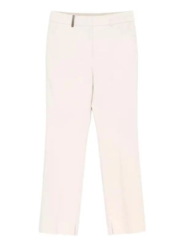 Peserico Split-hem Trousers - White