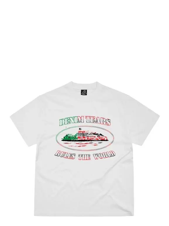 CORTEIZ X Denim Tears Cortears Og Alcatraz Tee Shirt - White