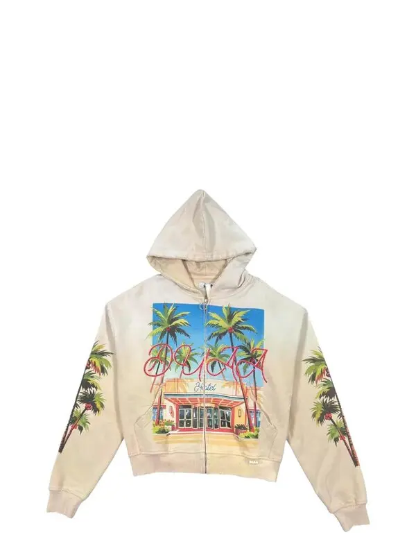 DUAA Palm Graphic Hoodie - Neutrals