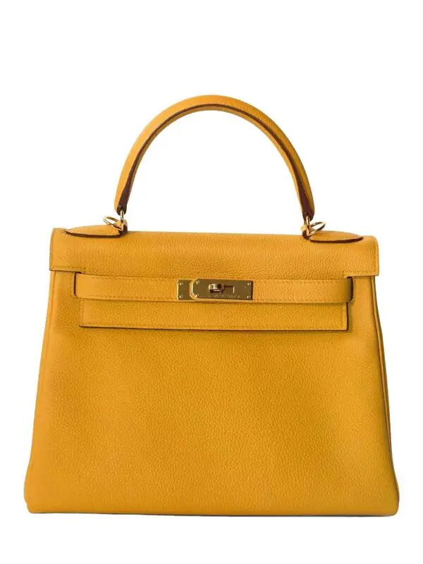 Hermès Kelly 28 Retourne Togo Leather Tote - Yellow