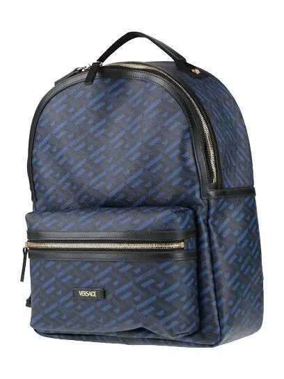 Versace La Greca Backpack - Blue Black