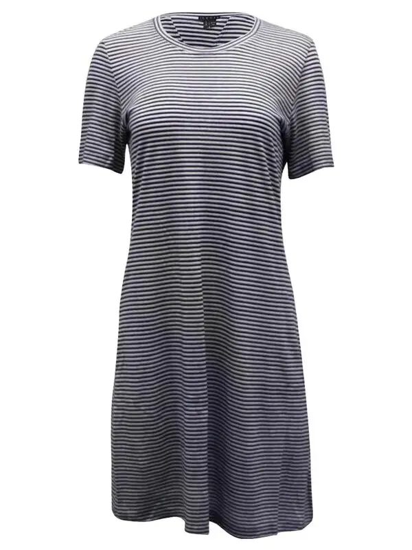 Theory Striped T-shirt Dress - Blue