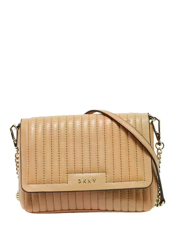 Dkny Gansevoort Leather Shoulder Bag - Neutrals