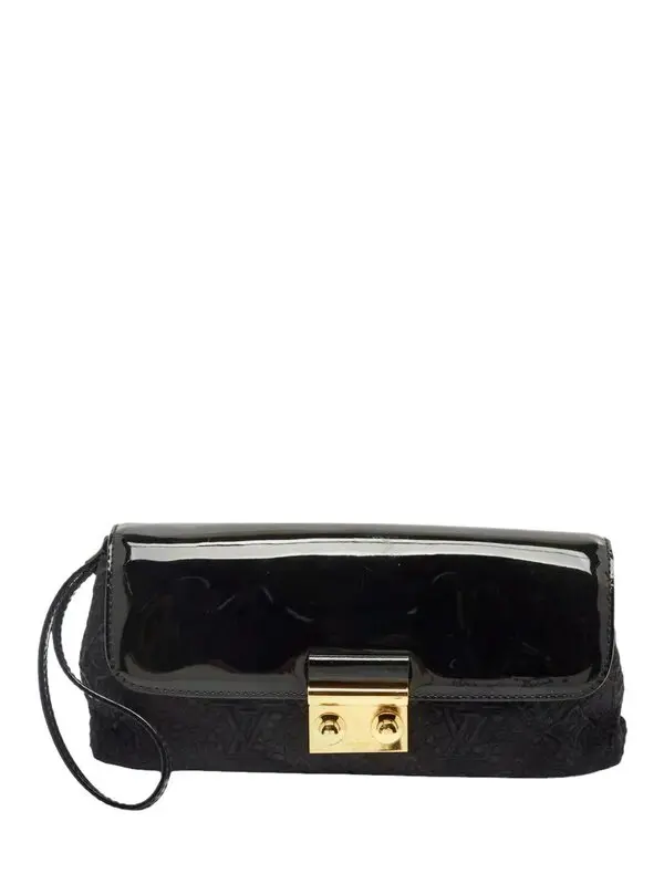 LOUIS VUITTON Dentelle Embroidered Clutch - Black