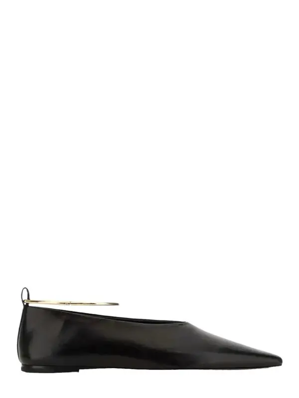 JIL SANDER Ring-detail Ballet Flats - Black