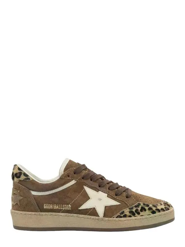 GOLDEN GOOSE Ball Star Leopard-print Sneakers - Brown