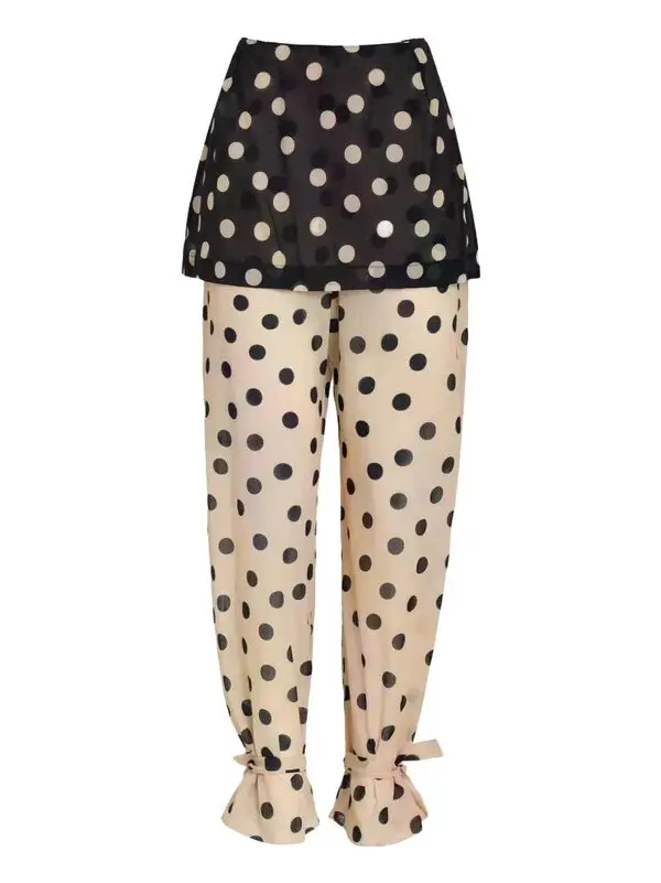 BRIGITTE Charlotte Polka-dot Two-piece Set - Neutrals
