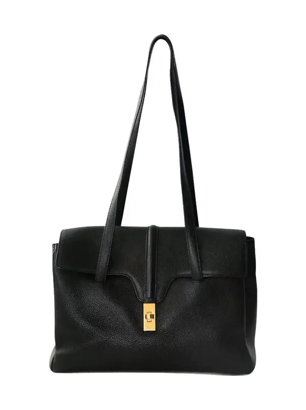 Celine Soft 16 Leather Tote Bag - Black