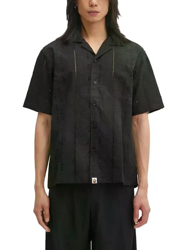A BATHING APE Broderie-anglaise Shirt - Black