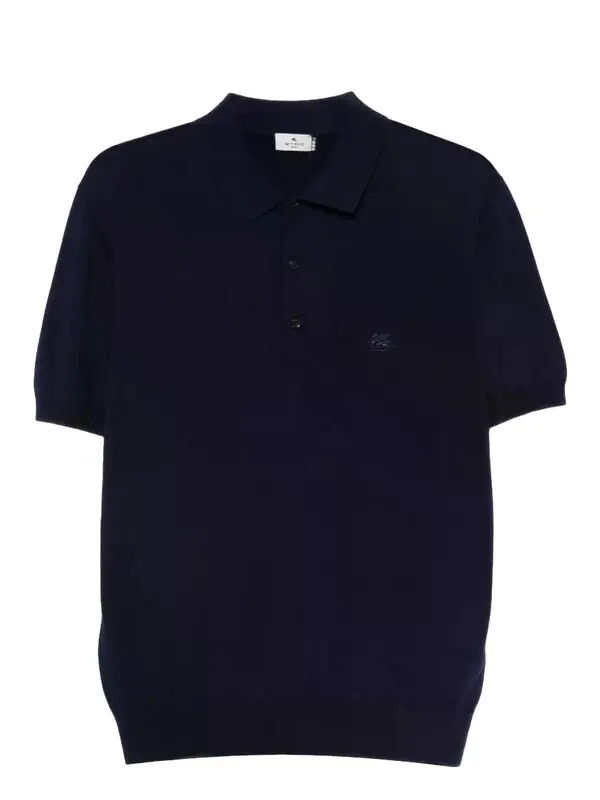 Etro Embroidered Polo Shirt - Blue