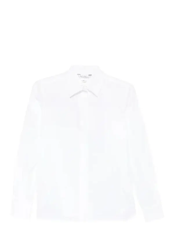 Max Mara Maroso Collared Cotton Shirt - White