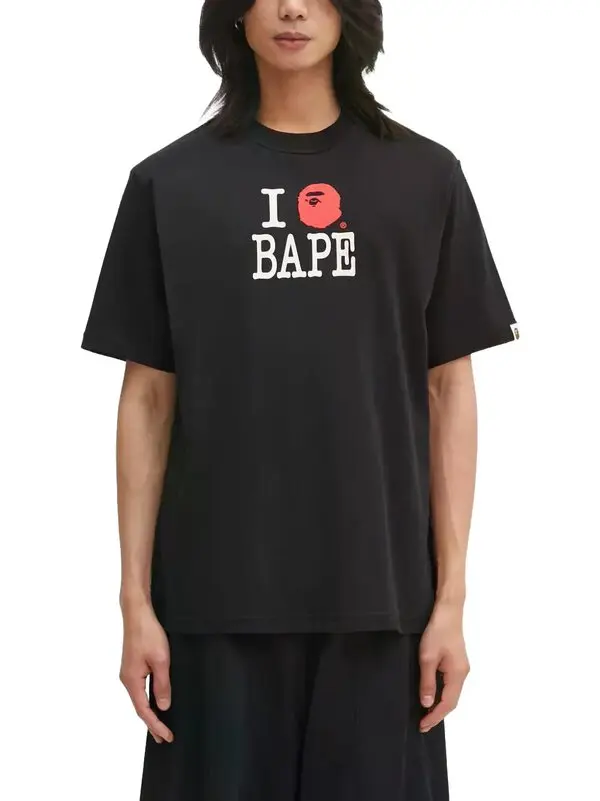 A BATHING APE Inside Out Logo-print T-shirt - Black