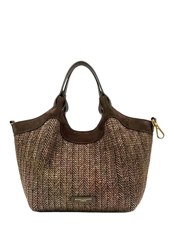 GIANNI CHIARINI Dua Woven Shoulder Bag - Brown