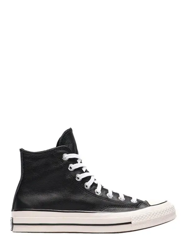 CONVERSE Chuck 70 Hi Leather Sneakers - Black/white/egret
