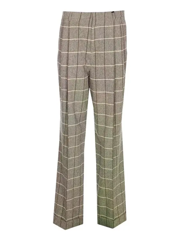 Valentino Garavani Check Cuffed Trousers - Grey
