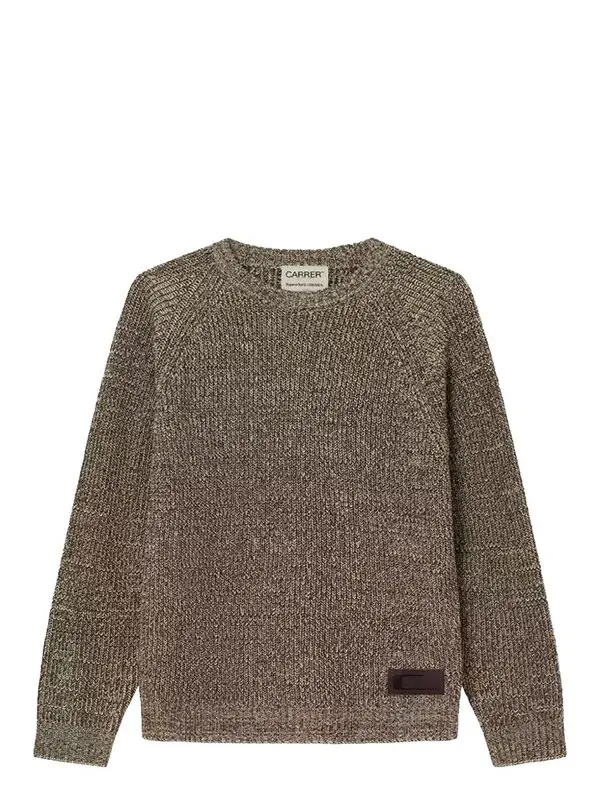 CARRER Crew-neck Long Sleeve Sweater - Brown