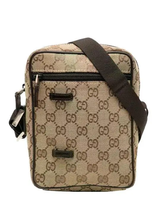 Gucci Gg Canvas Crossbody Bag - Brown