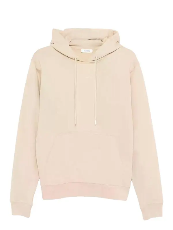 Sandro Hooded Drawstring Sweater - Neutrals