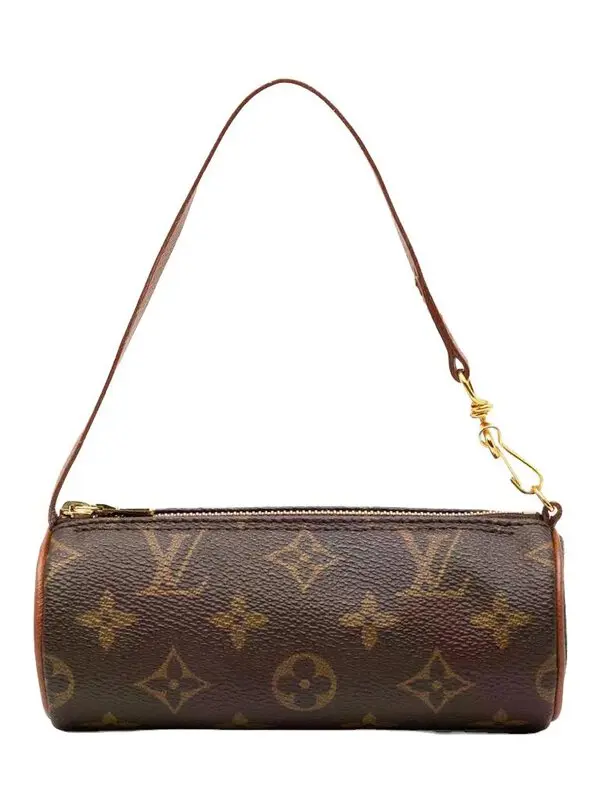 LOUIS VUITTON Monogram Papillon Pochette Handbag - Brown