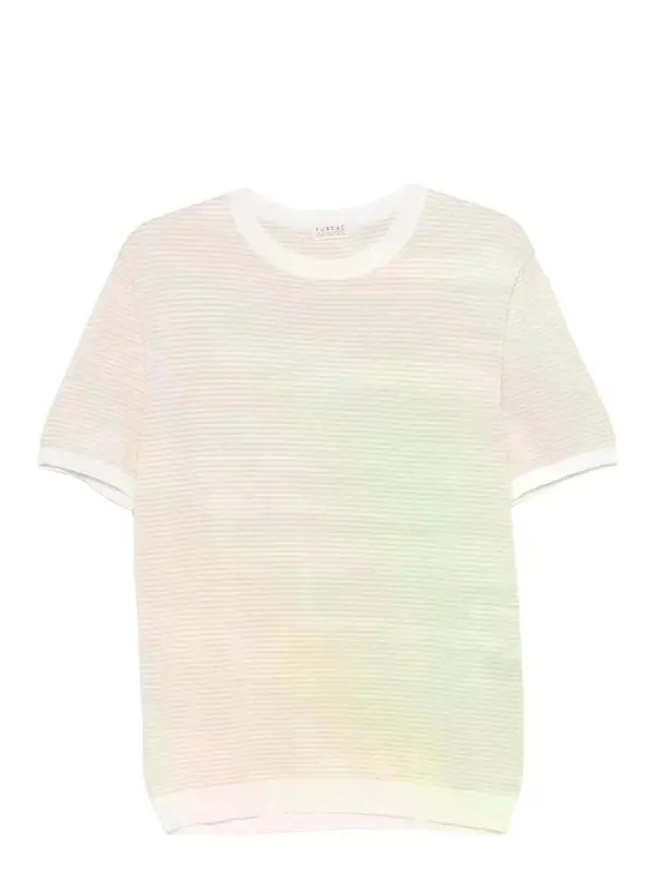 FURSAC Striped Cotton T-shirt - Neutrals