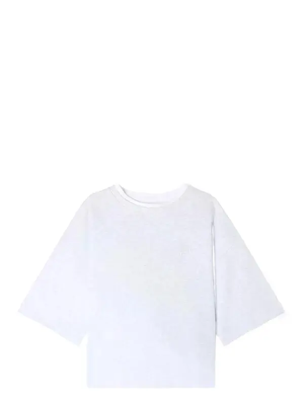 Sandro Logo-embroidered T-shirt - Grey