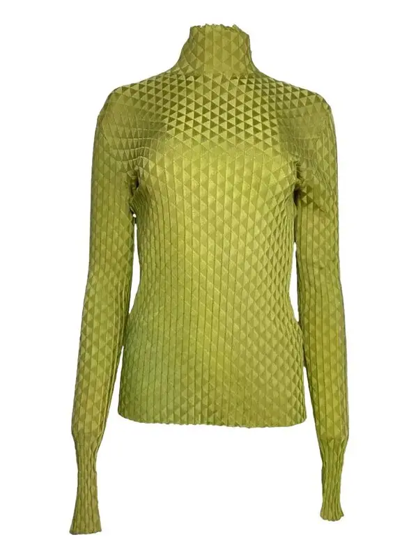 Bottega Veneta Dragon Turtleneck Top - Green