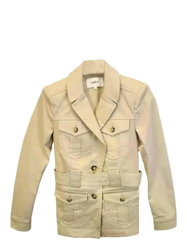 Ba&sh Belted Cotton Jacket - Neutrals