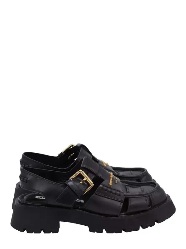 ALEXANDER WANG Carter Cage Leather Sandals - Black