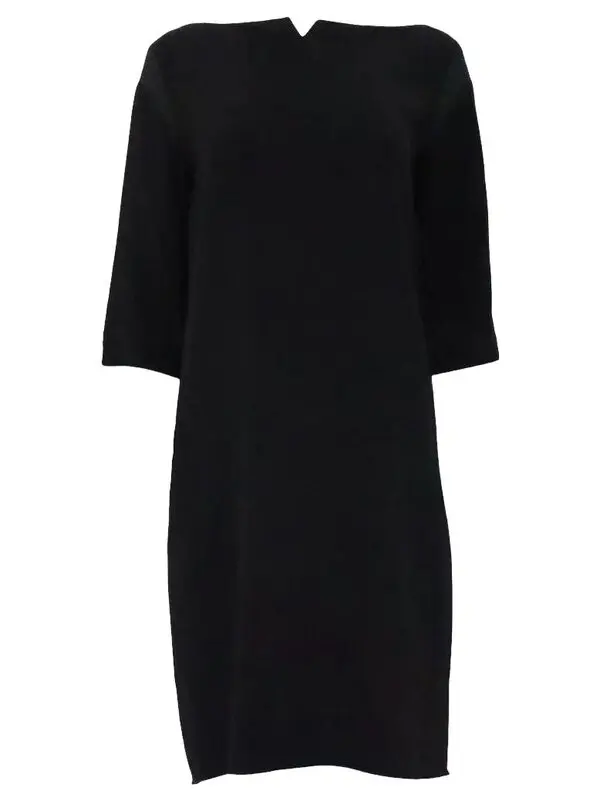 THE ROW V-cut Midi Dress - Black