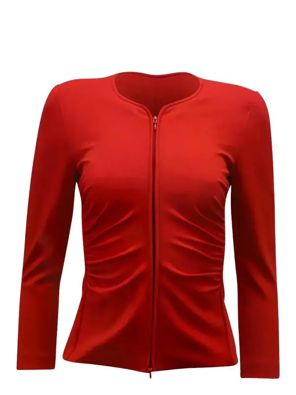 Emporio Armani Starburst Pleat Jacket - Red