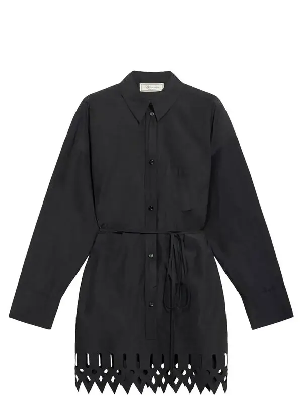 Blumarine Shirt Dress With Cutouts - Black