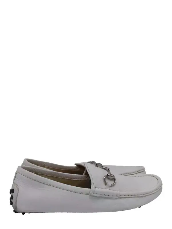 Gucci Horsebit Leather Loafers - White