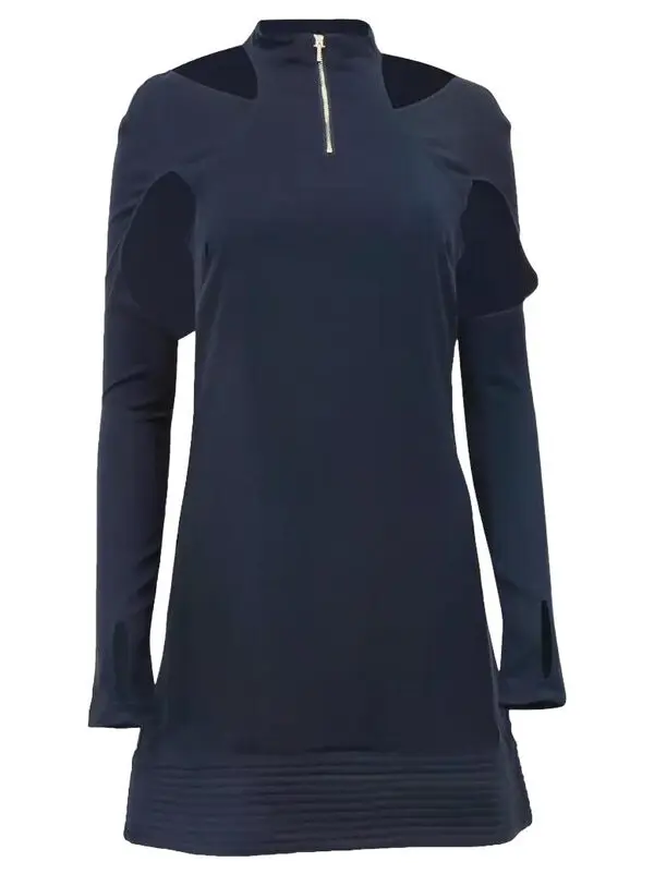 Cult Gaia Cut-out Half-zip Mini Dress - Blue