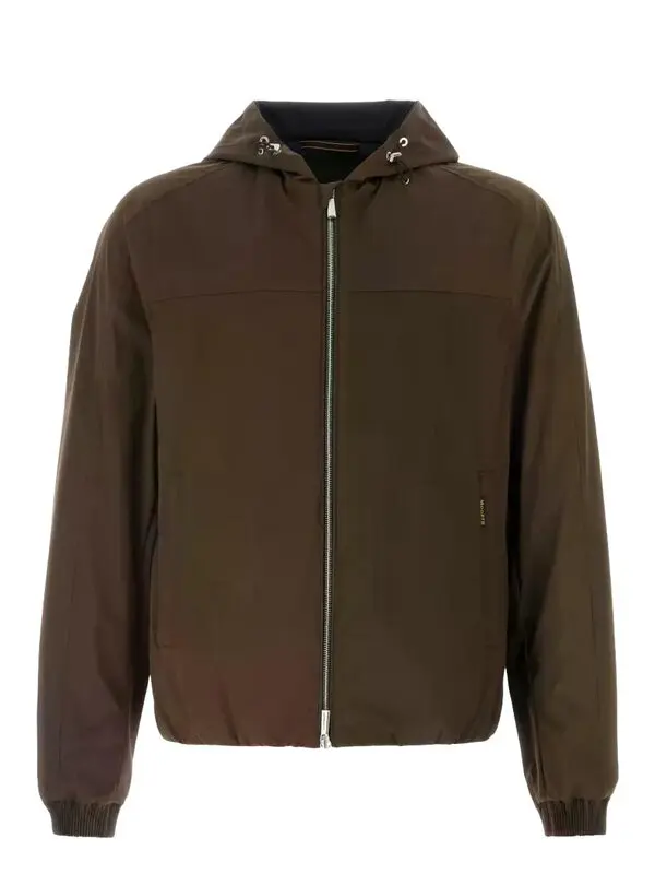 MOORER Hooded Jacket - Brown