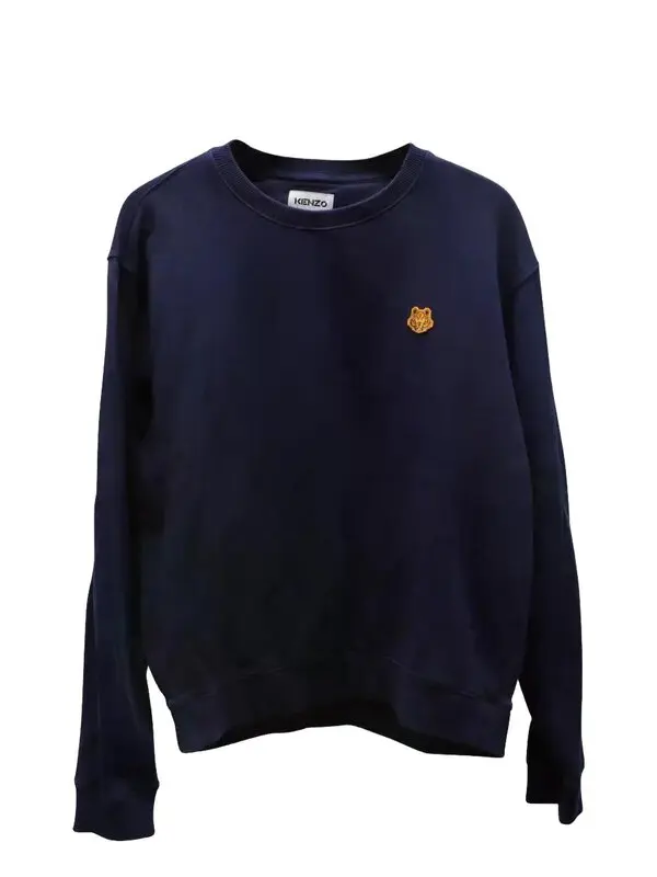 Kenzo Tiger-appliqué Sweatshirt - Blue