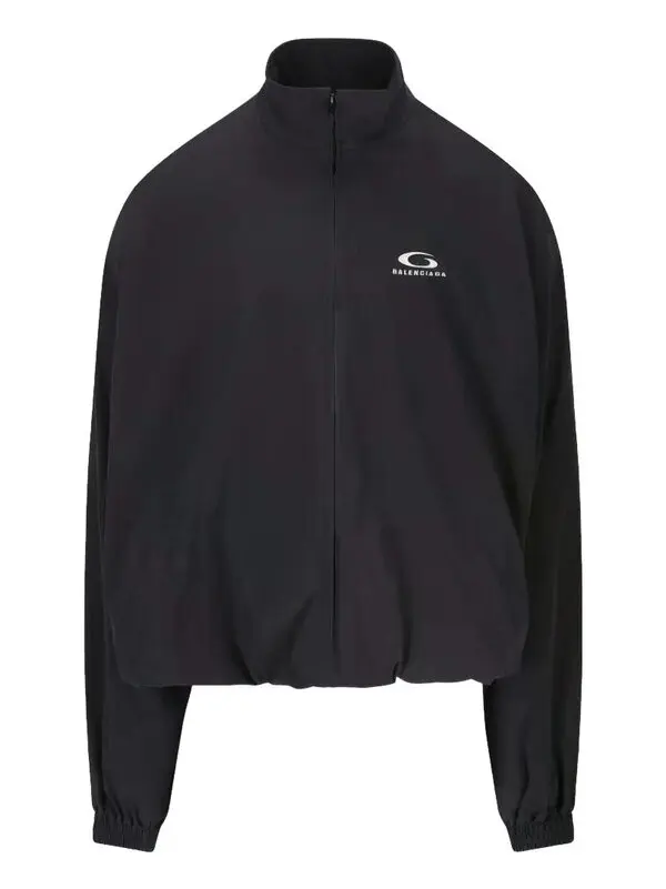 Balenciaga Logo Zip Sweatshirt - Black