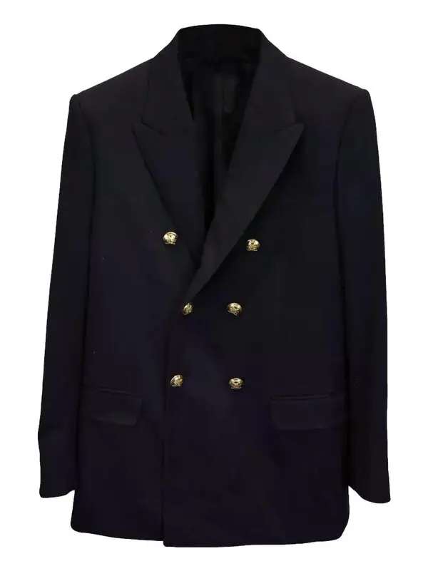 Celine Double-breasted Buttoned Blazer - Blue