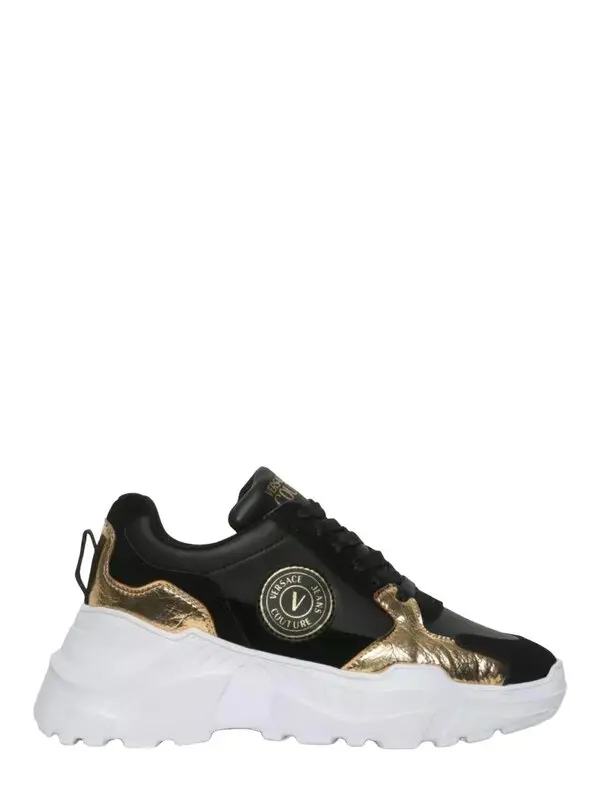 Versace Logo-detail Sneakers - Black