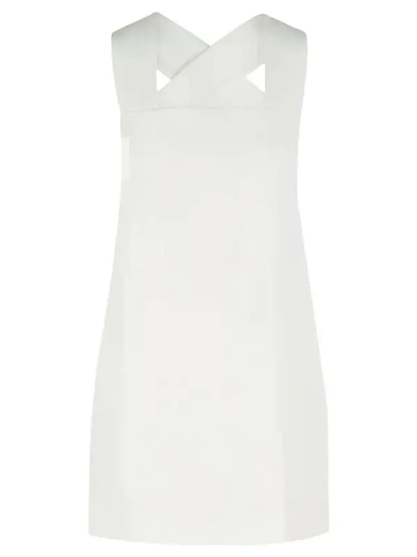 Khaite Mella Square-neck Mini Dress - White