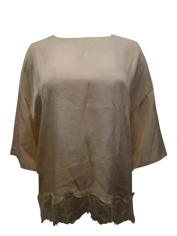 Vince Lace-trim Blouse - Neutrals
