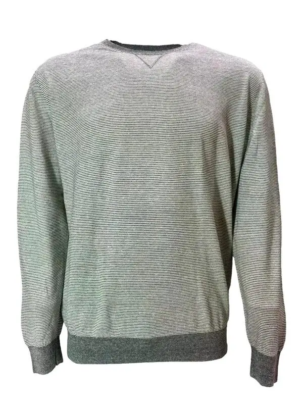 Ermenegildo Zegna Vintage Striped Crew-neck Sweater - Grey