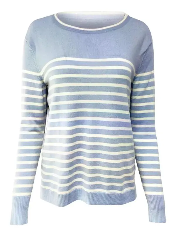 Bogner Striped Crew-neck Sweater - Blue