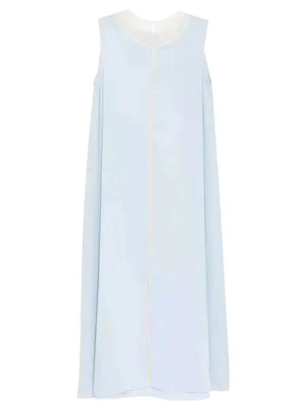 SHATHA ESSA Bead-embellished Maxi Dress - Blue