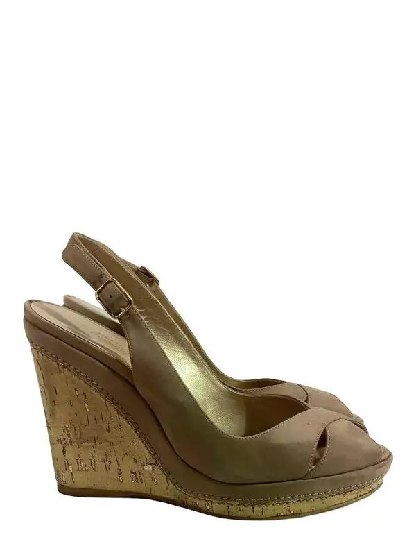 STUART WEITZMAN Peep-toe Slingback Sandals - Brown