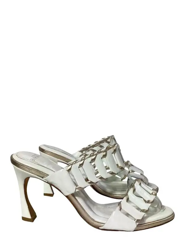 ALEXANDRE BIRMAN Cutout Leather Sandals - White