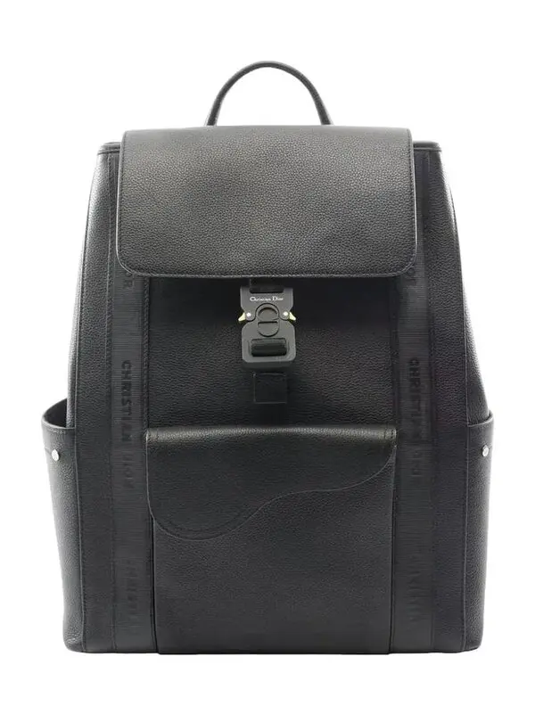 Dior 2021 Leather Saddle Backpack - Black