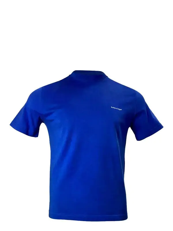 Balenciaga Logo-printed Crew-neck T-shirt - Blue