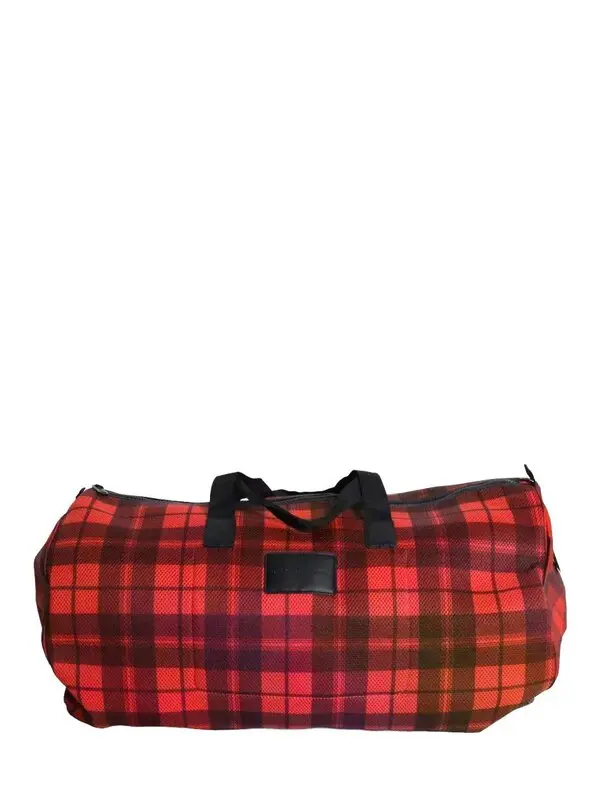 Marc Jacobs Plaid Duffle Bag - Red