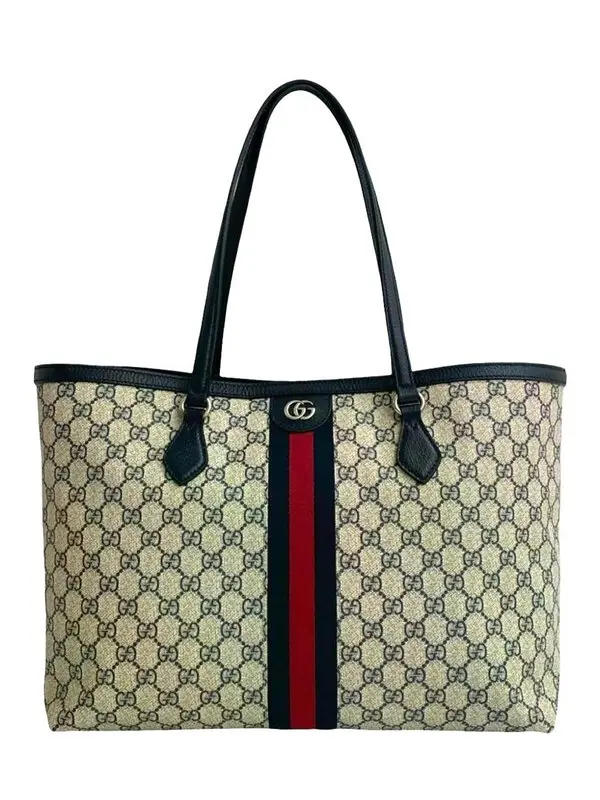 Gucci Gg Supreme Ophidia Tote Bag - Brown