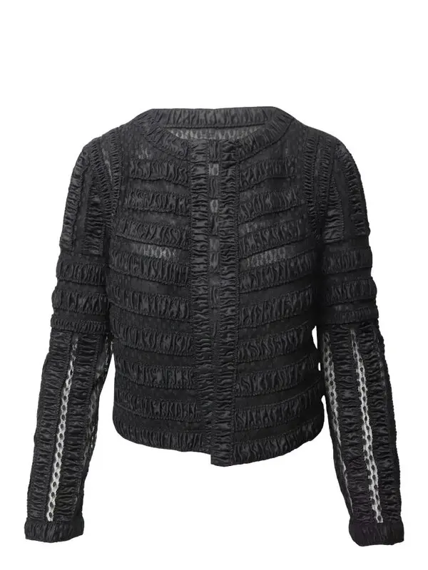 Diane Von Furstenberg Ruched Cropped Jacket - Black